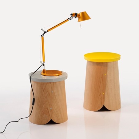 TAburete bajo madera Tb de Sancal - Montiel