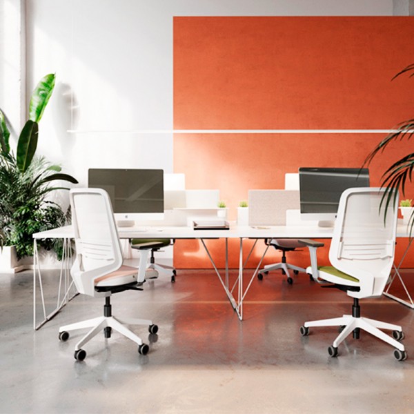 Silla Escritorio Blanca Dot Pro de Forma 5 - Montiel